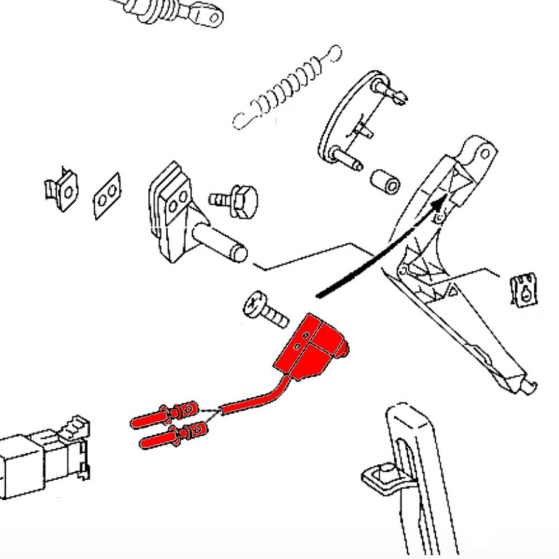 Mercedes ASR Switch on Accelerator Pedal (A1405450114)